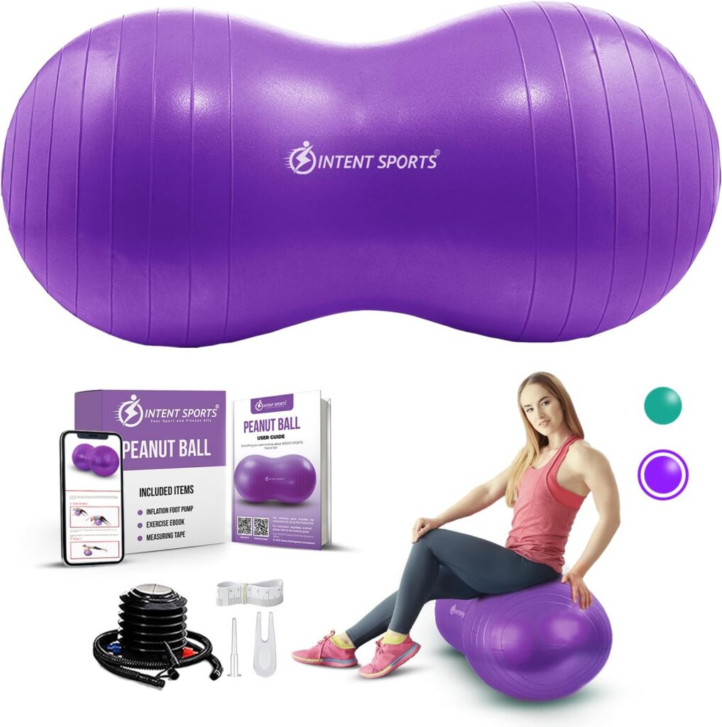 Stability Ball STRAUSS Anti-Burst Rubber Peanut Shape Gym Ball With ...
