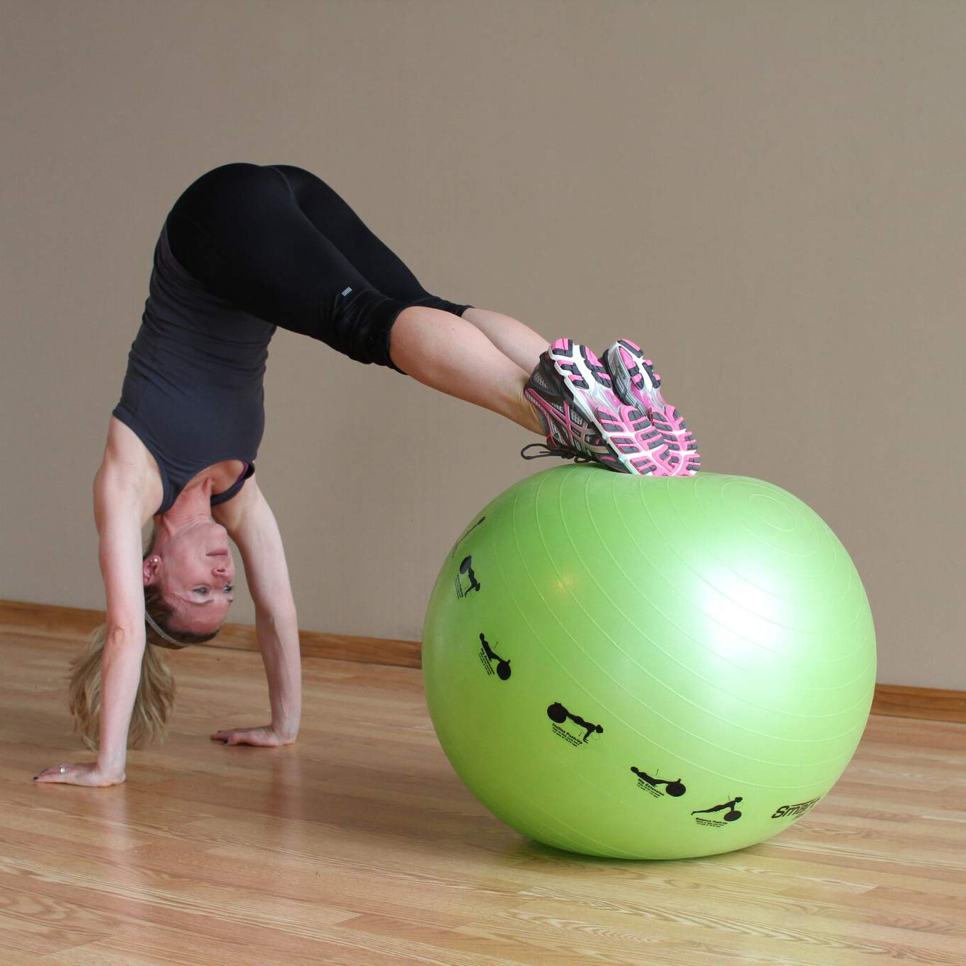 55cm Yellow Smart Self-Guided Stability Ball Review - Yoga Gear