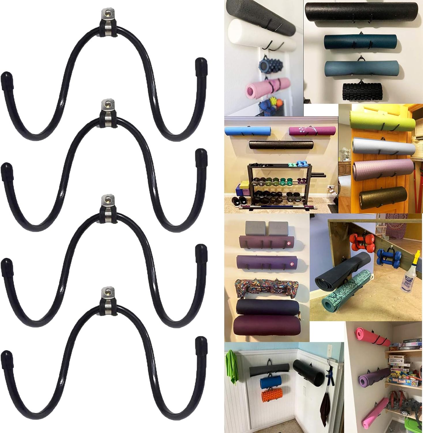 Yoga Mat Foam Rollers Wall Rack Review - Yoga Gear